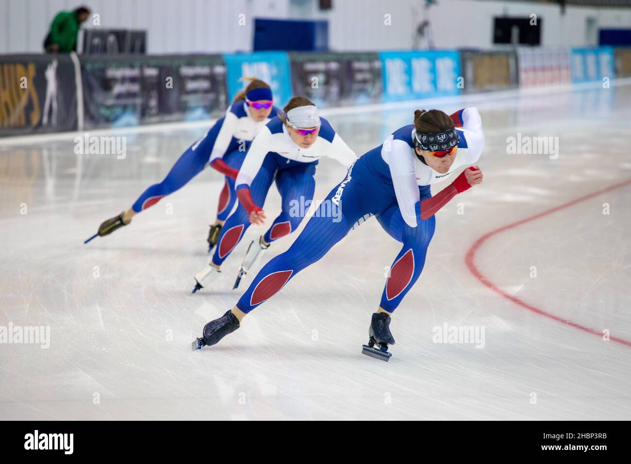Championnats européens de patinage de vitesse de l'UIP. Athlète sur ...
