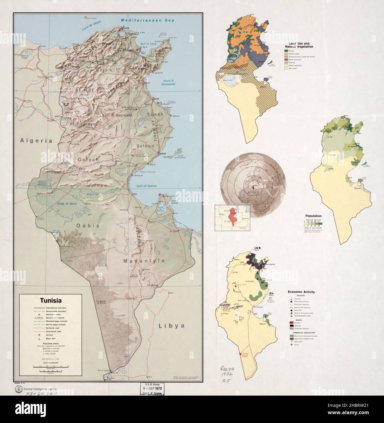 Carte de la tunisie Banque de photographies et d’images à haute ...