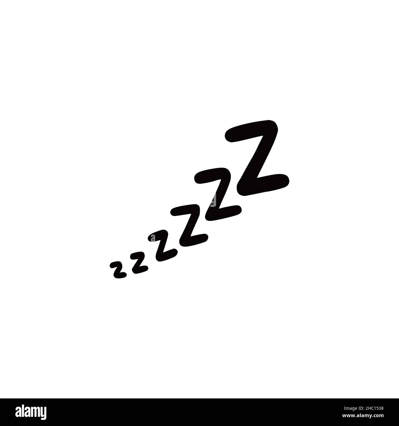 Ensemble de symboles SLEEP zzzz Doodle. Icône rêve endormi. Illustration vectorielle de style ...