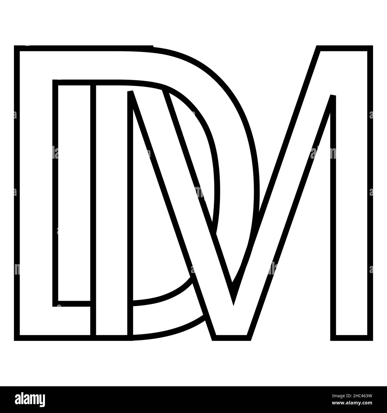 Letter d logo dm Banque de photographies et d’images à haute résolution ...