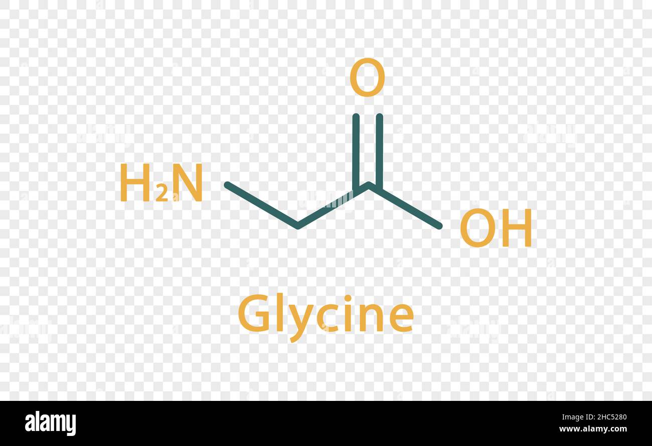 Formule chimique glycine.Formule chimique structurale glycine isolée ...