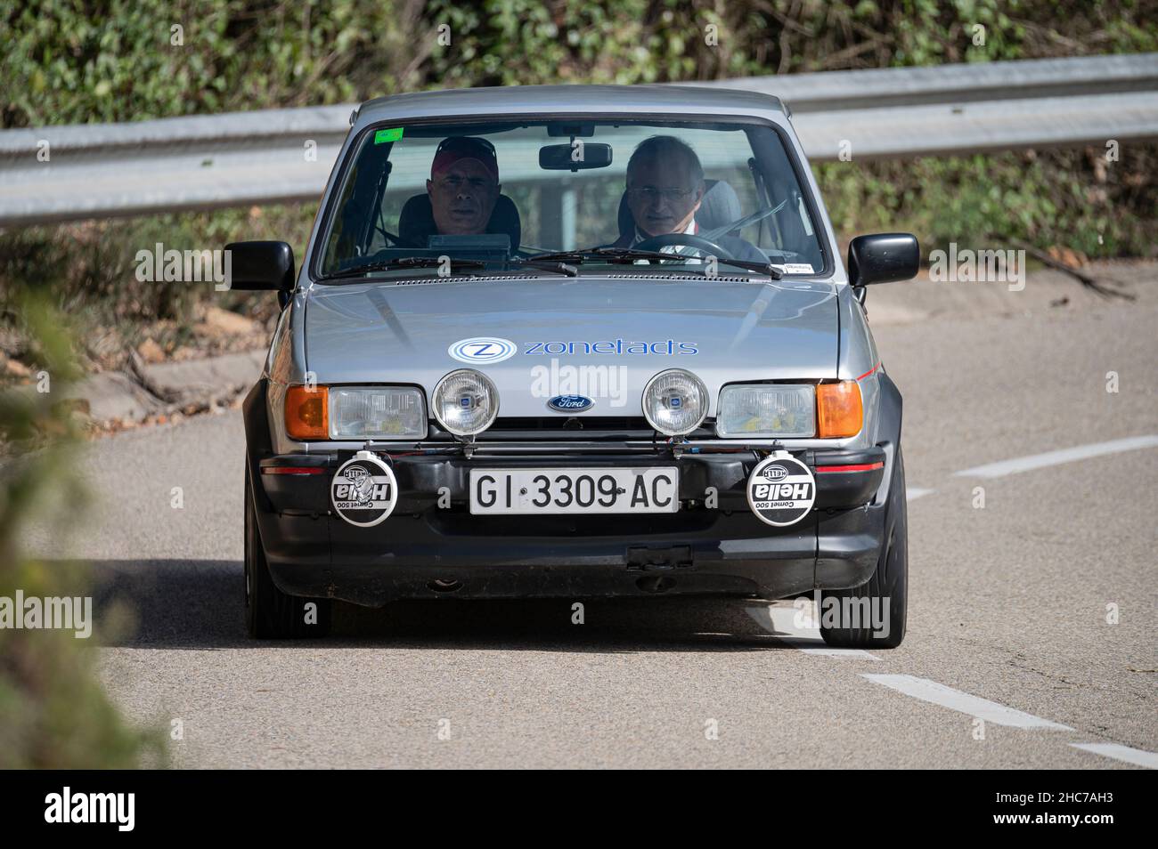 Barcelone, Spain; 23 octobre 2021: Ford Fiesta XR2 VIII Rallye Platja d ...