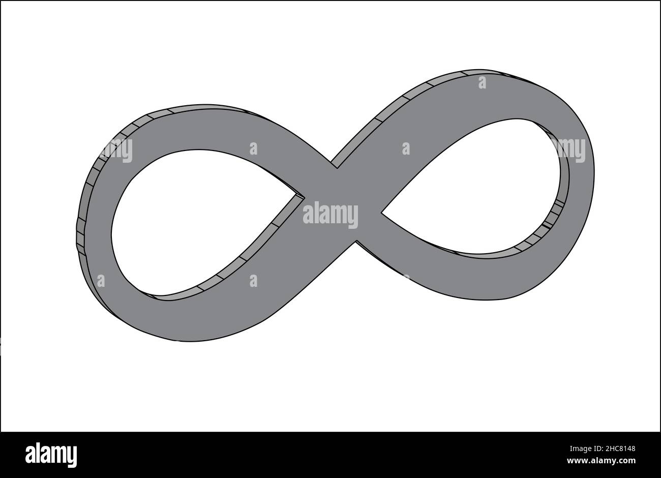 Le symbole mathématique de l'infini en 3D Photo Stock - Alamy