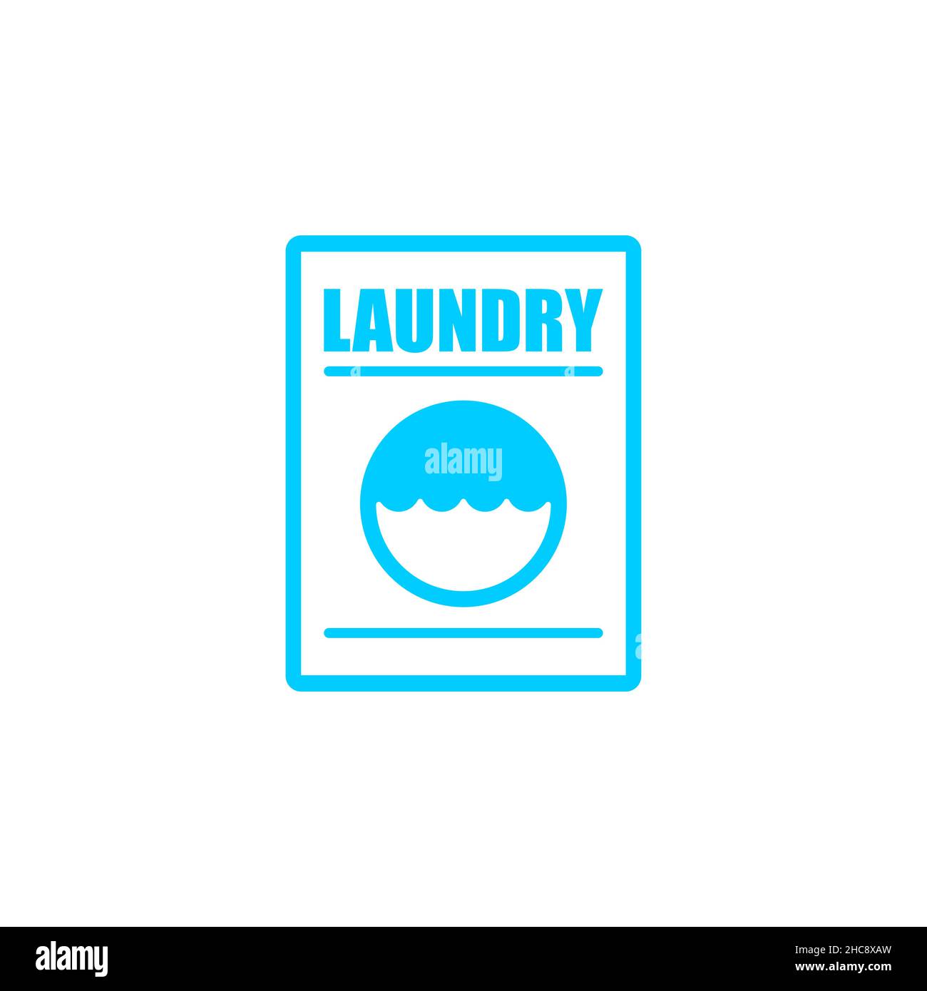 Affiche pour la lessive. Logo de la maison de lavage. Icône de la ...