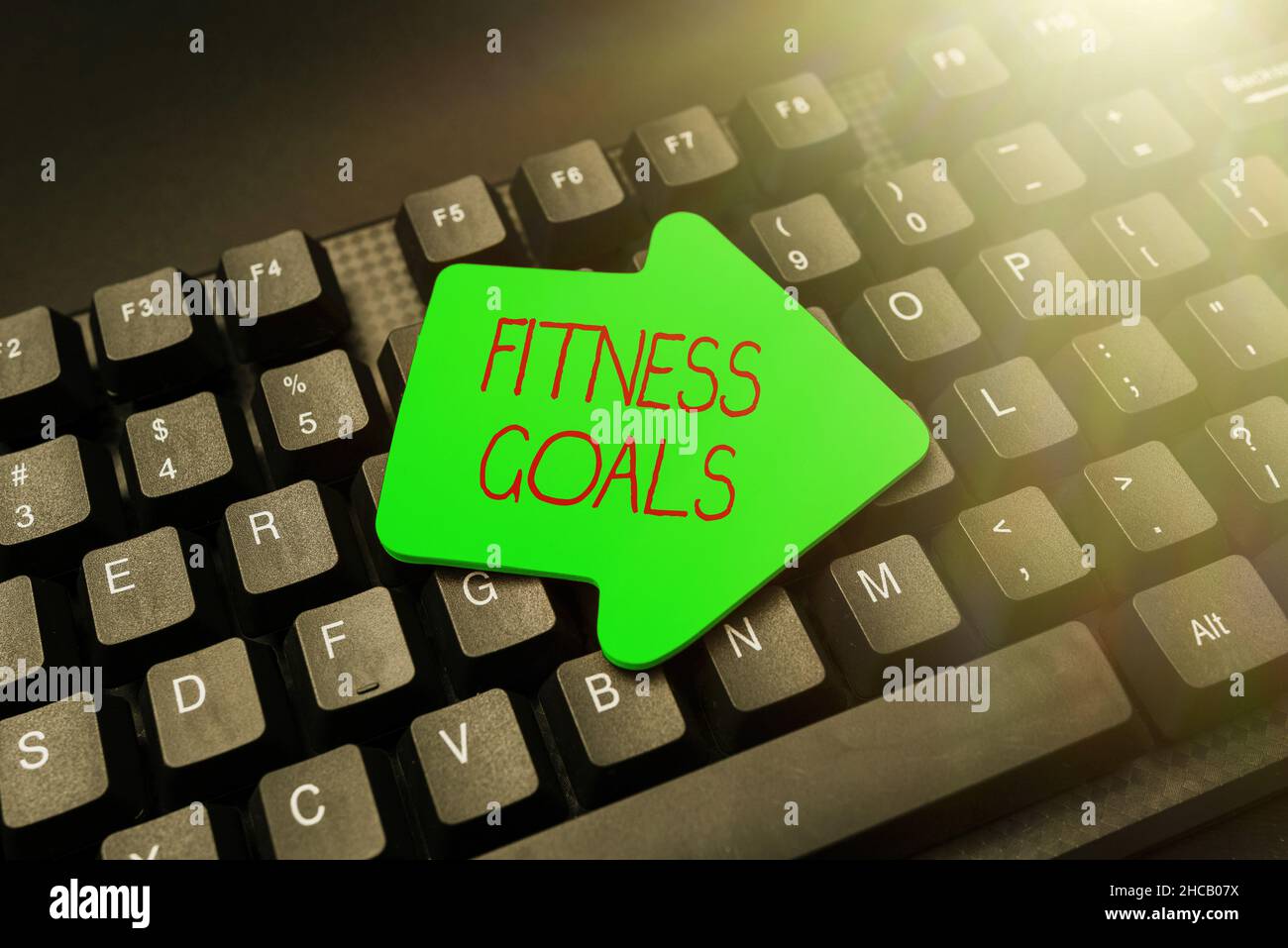 Légende de texte présentant les objectifs de forme physique.Mot pour la ...