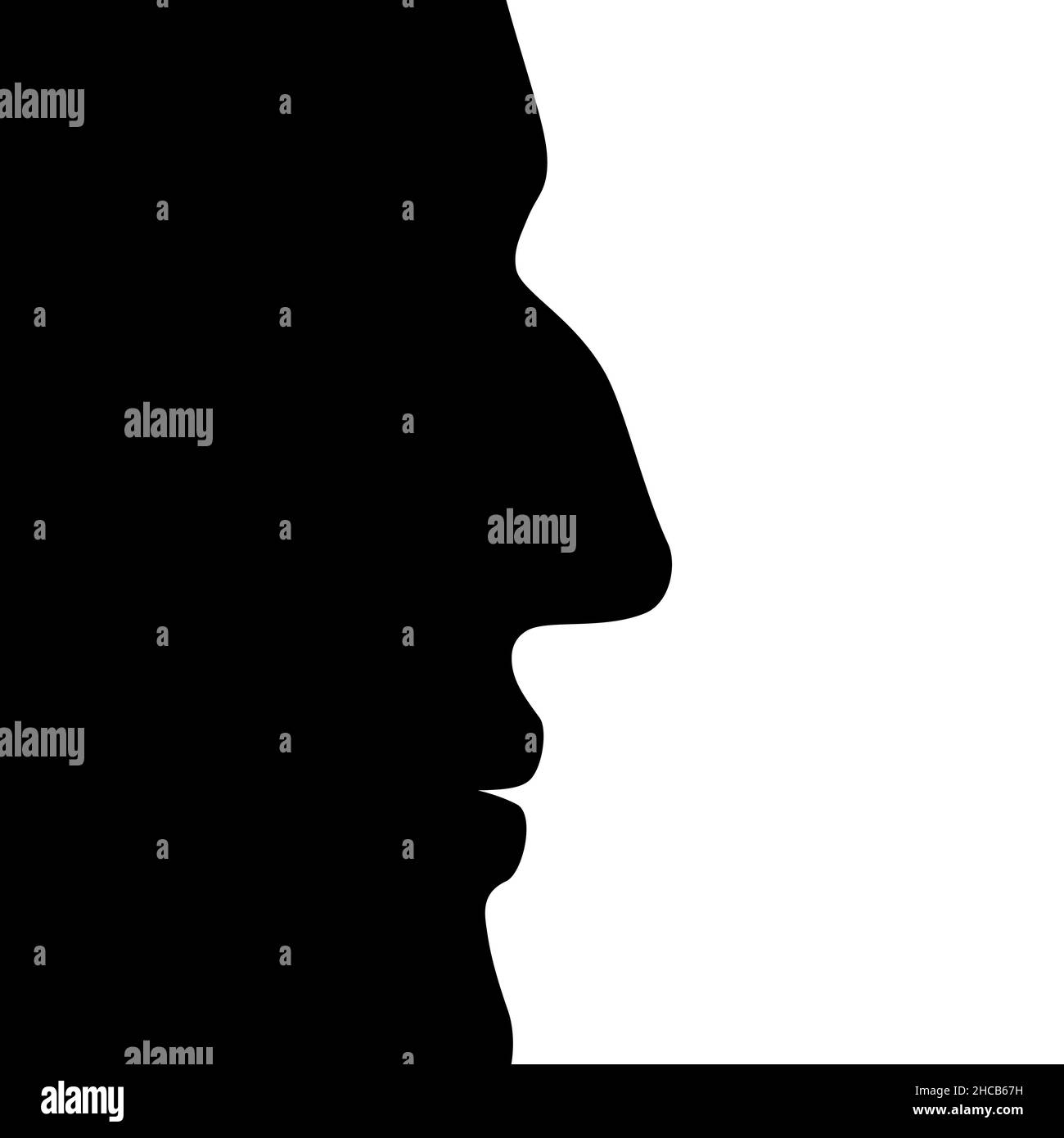 Au nez crochu Banque d'images vectorielles - Alamy