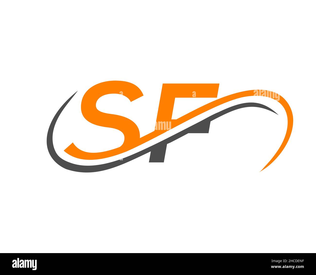 Logo SF. Logo commercial lié à la lettre SF. Logo SF Design for ...
