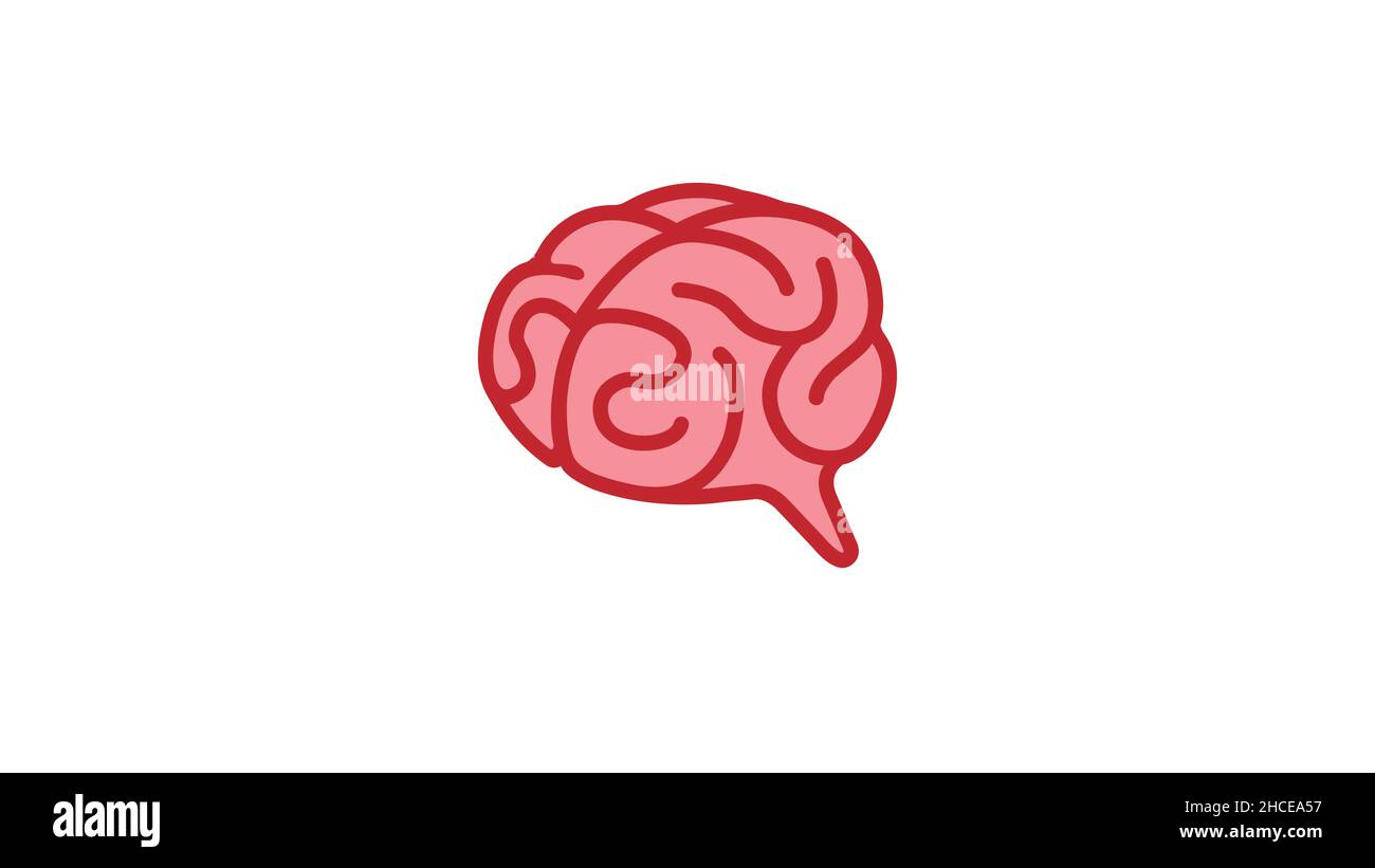 Logo cerveau silhouette d'organe conception vecteur logo template think ...