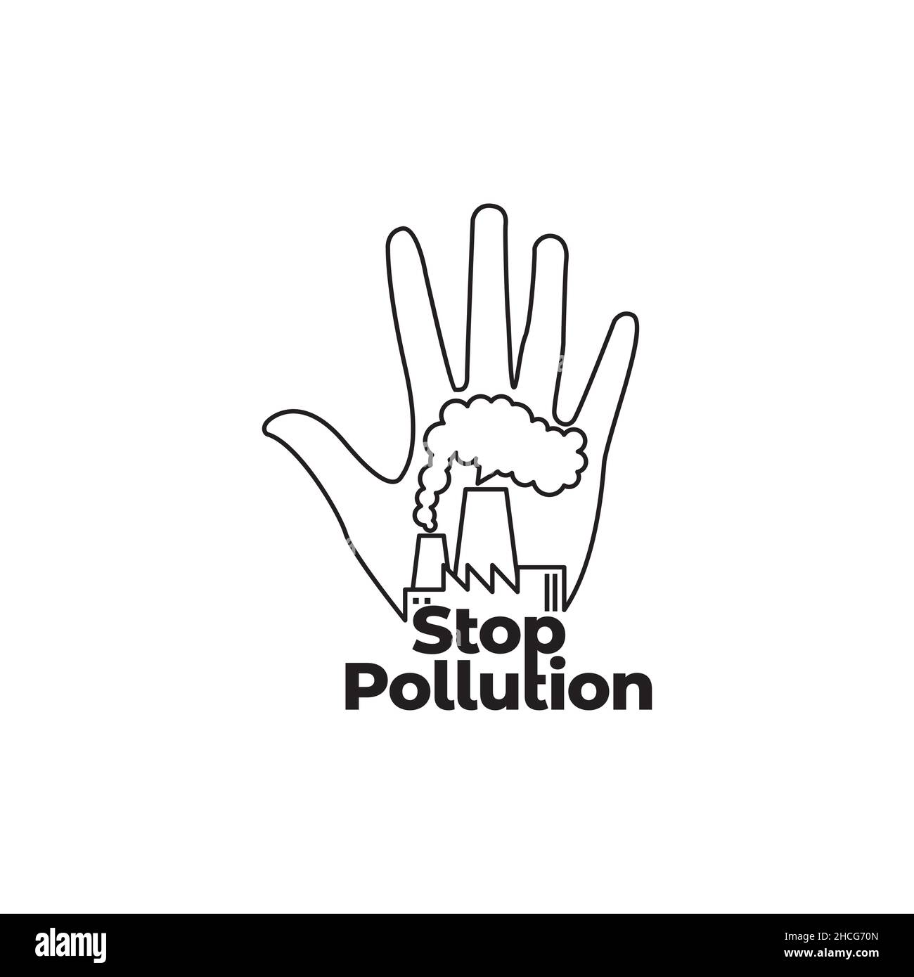 Logo de la pollution Banque d'images vectorielles - Alamy
