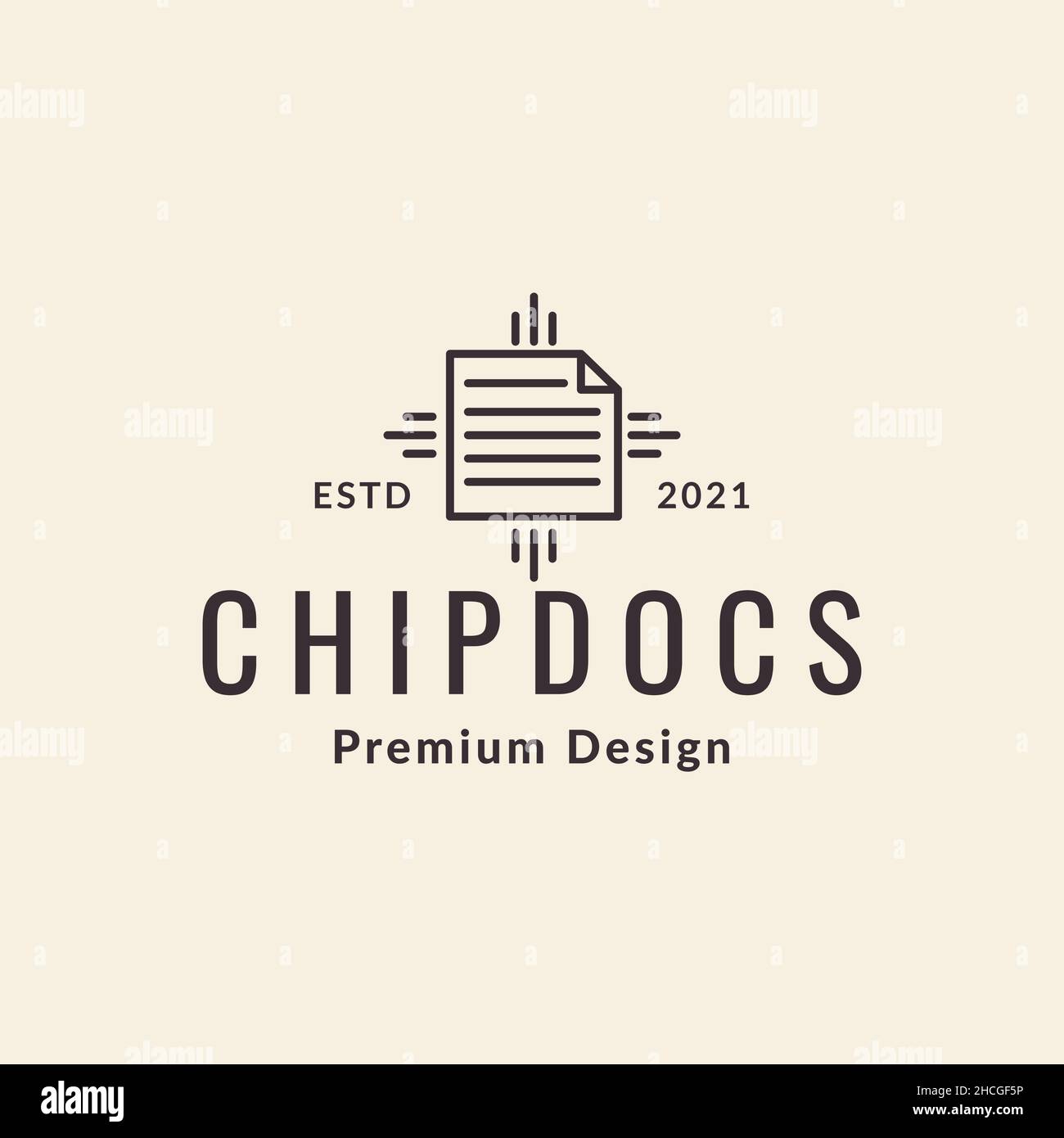 document puce logo design vecteur graphique symbole icône signe ...