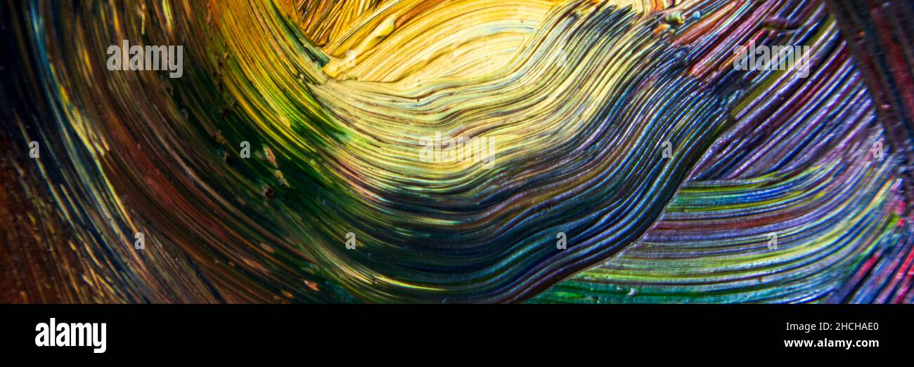 Mise au point sélective des traits de peinture.Arrière-plan abstrait et ...