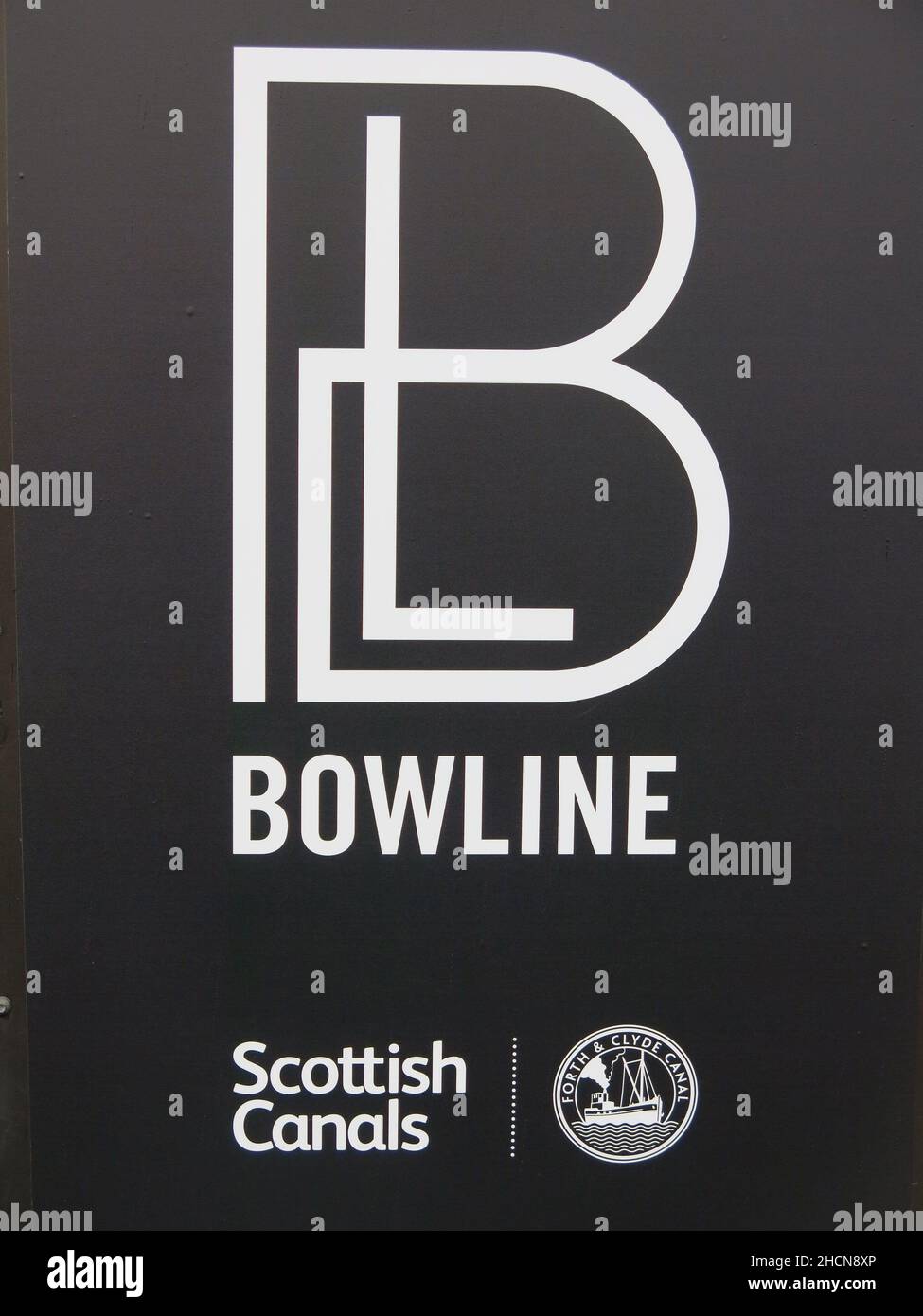 Le logo et le tableau d'affichage de « Bowline », un investissement ...