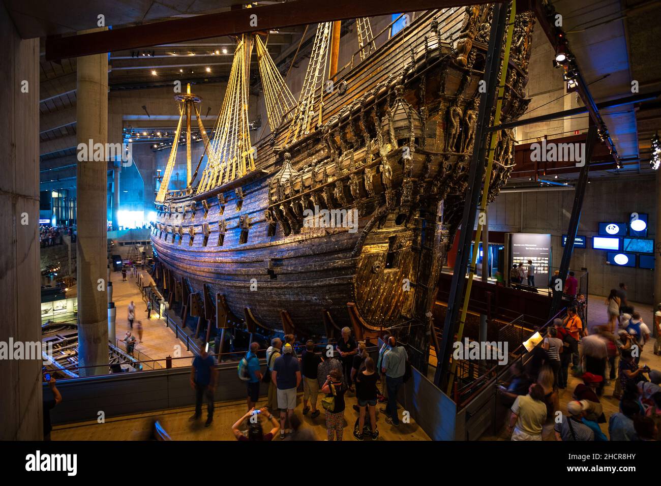 Stockholm, Suède - 25 juin 2016 : Musée Vasa, Vasamuseet, intérieur du ...