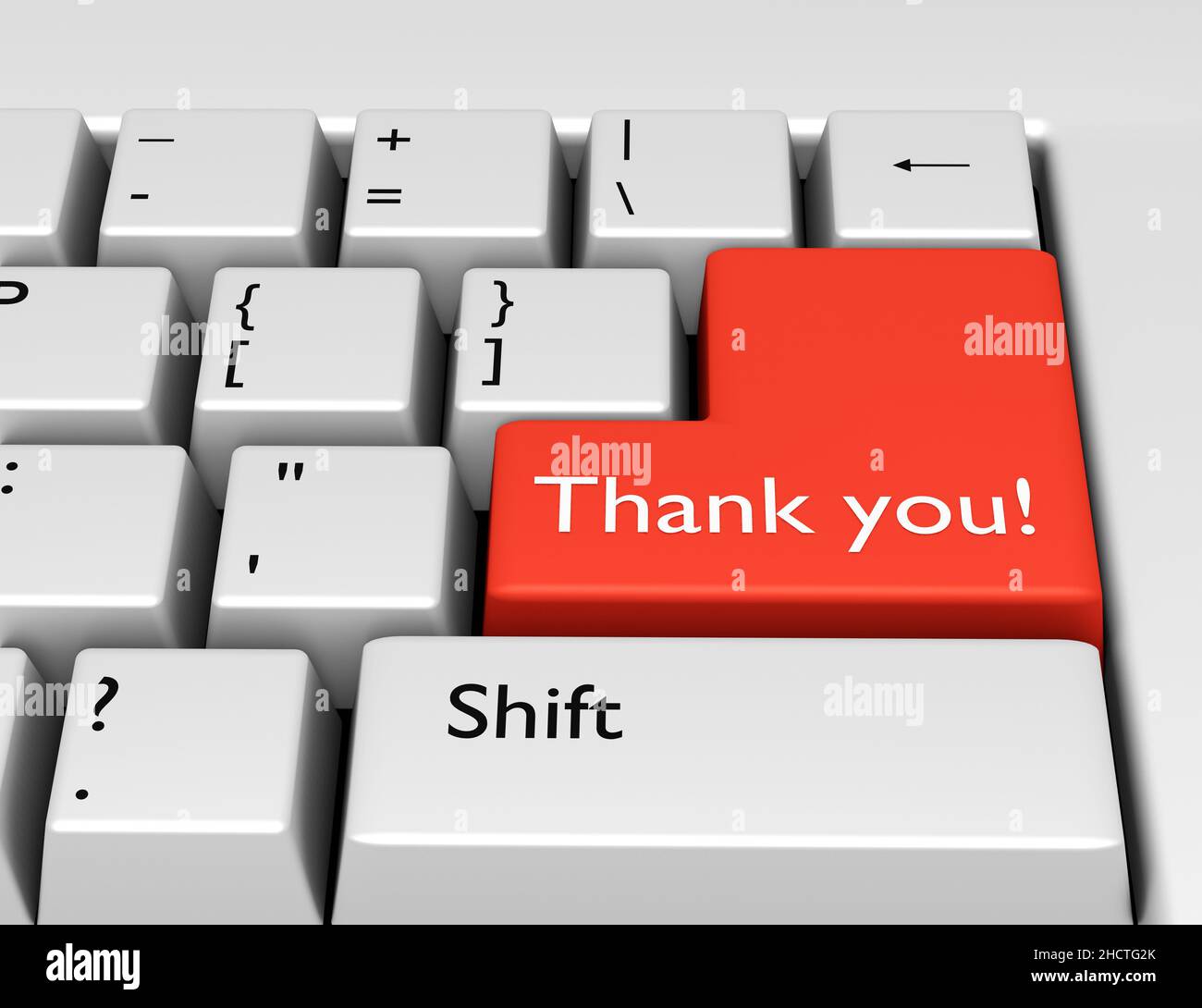 Computer keyboard with thank you key Banque de photographies et d ...