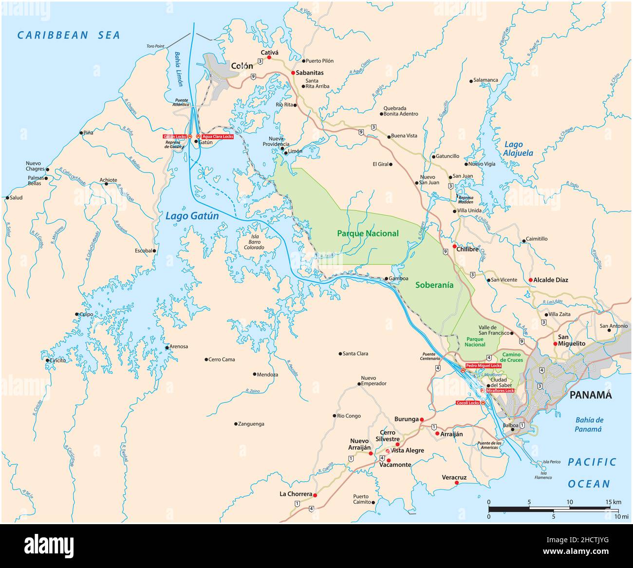 Carte vectorielle de la voie navigable de 82 kilomètres de long Canal ...