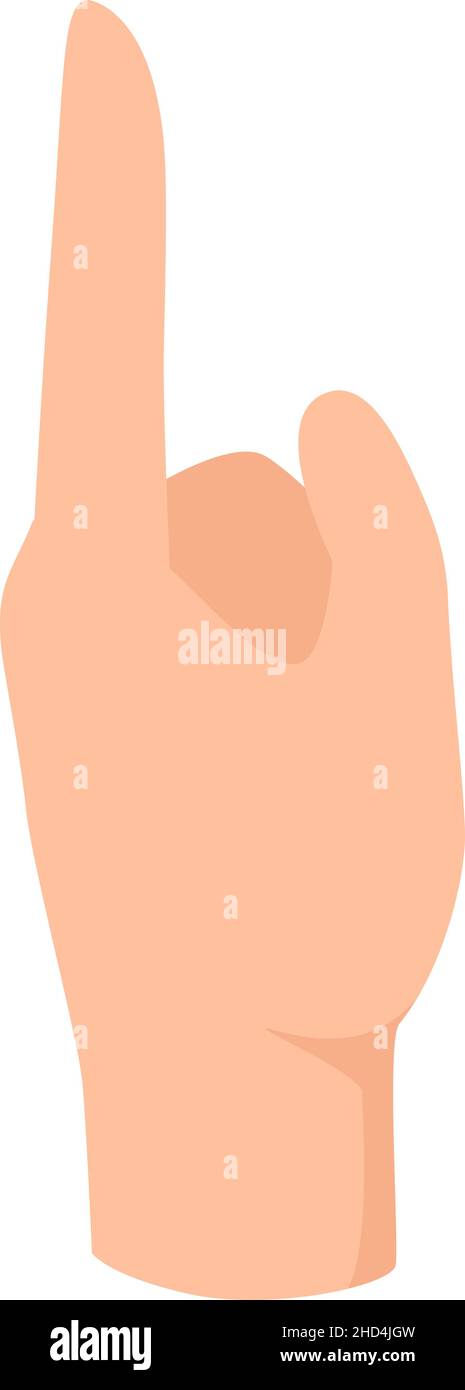 Mouvement d'un doigt, pointeur et direction isolés.Pointeur vectoriel ...