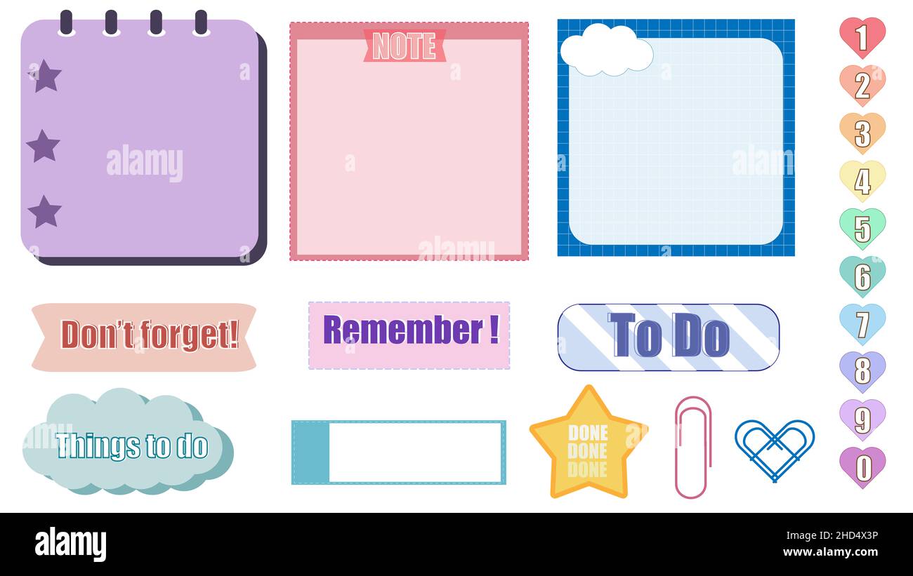 List checklist note rappel vierge Banque de photographies et d’images à ...