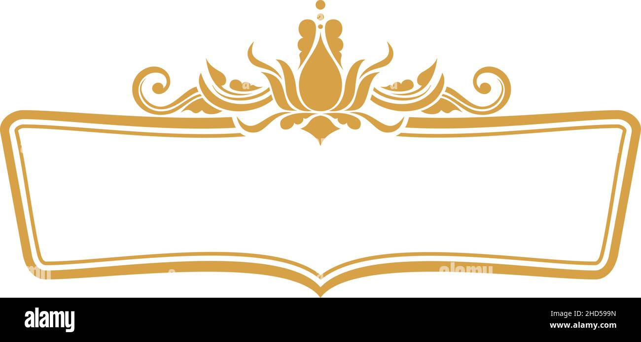 Cadre de titre vintage.Emblème d'ornement royal doré Image Vectorielle ...