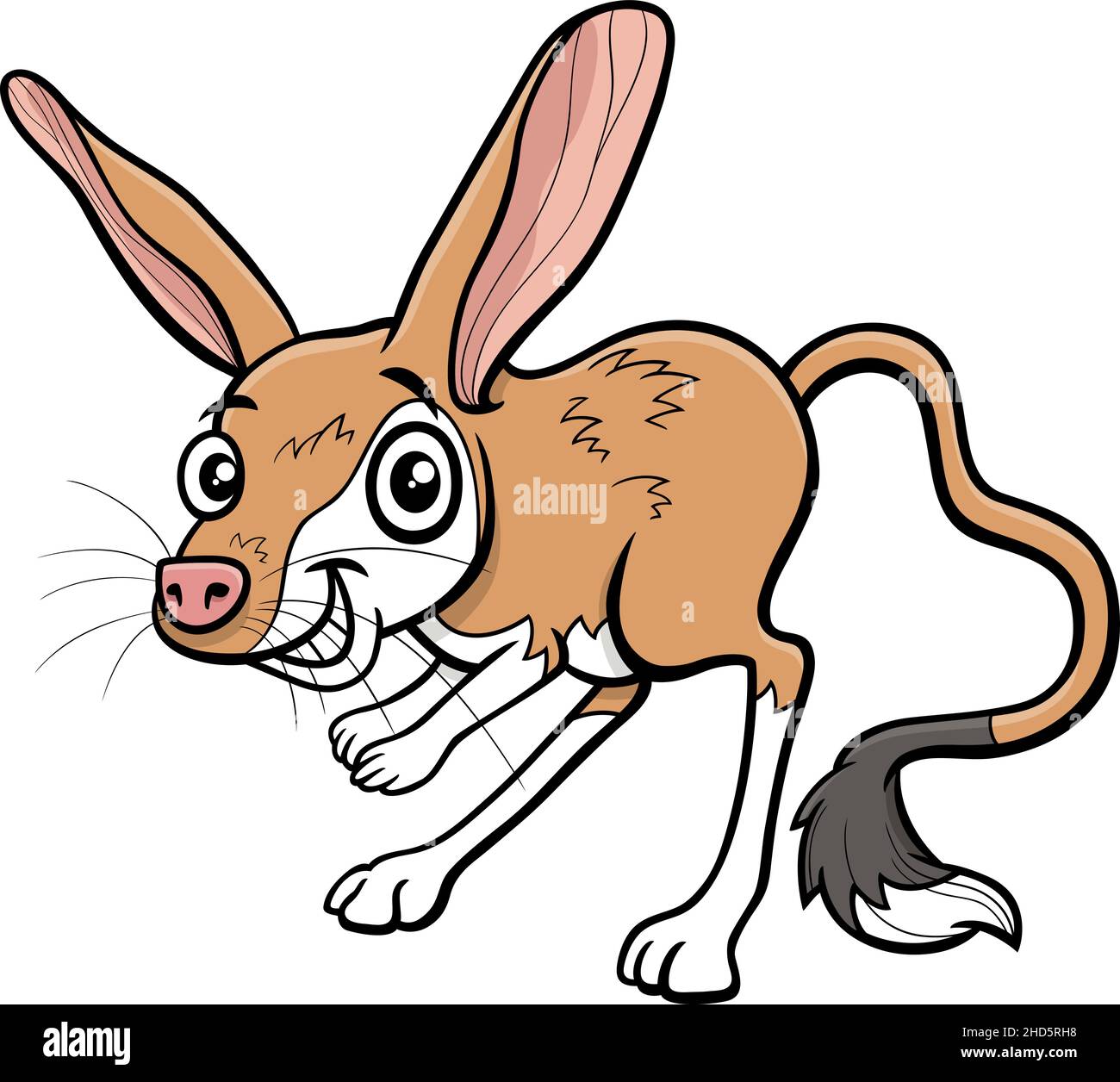 Illustration de dessin animé de caractère animal comique de jerboa ...