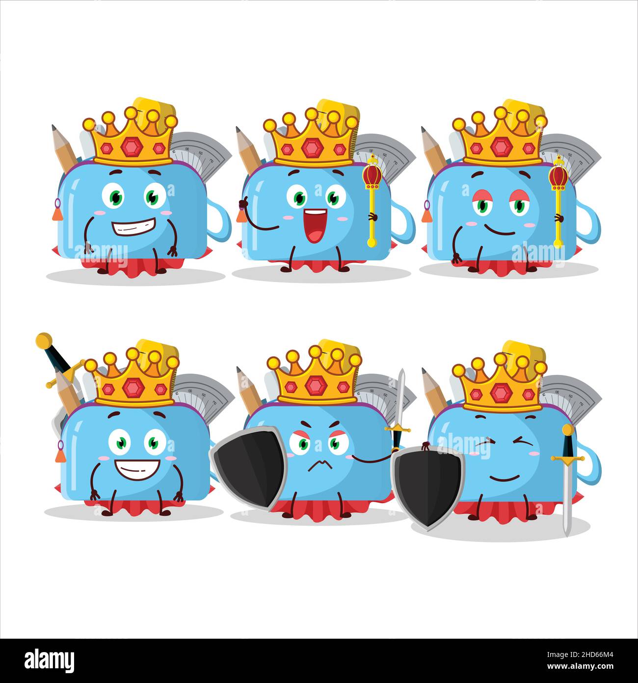 Un personnage de dessin animé charismatique King Blue crayon case ...