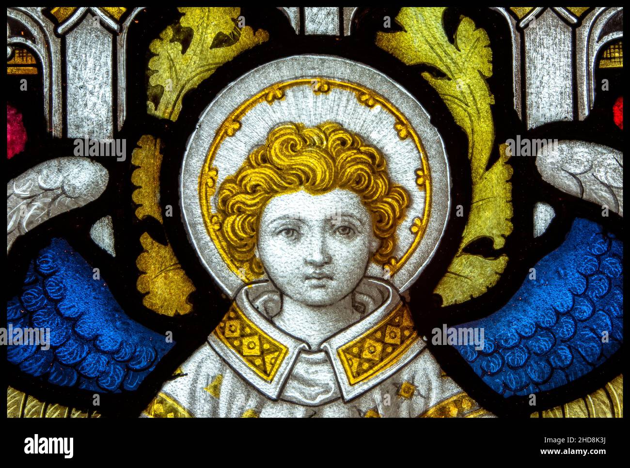 Vitraux à l'église Saint-Michel et tous les Anges, Boulge, Suffolk ...
