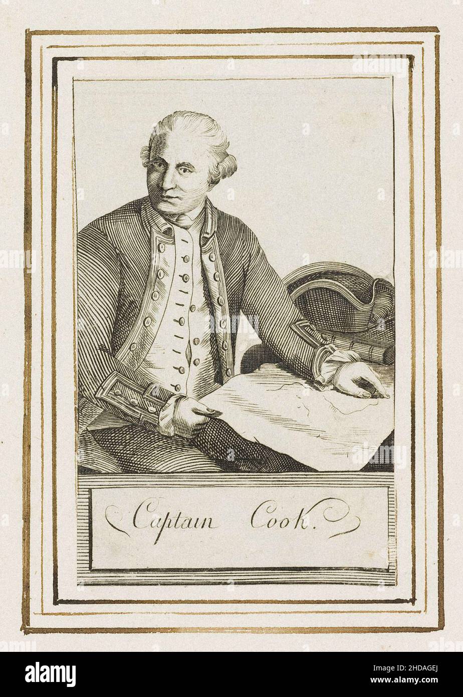 Gravure du capitaine james cook Banque de photographies et d’images à ...