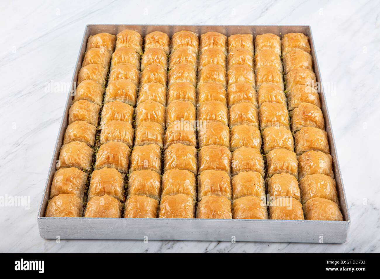 Pâtisserie turque traditionnelle dessert pistache Baklava.Magasin de ...