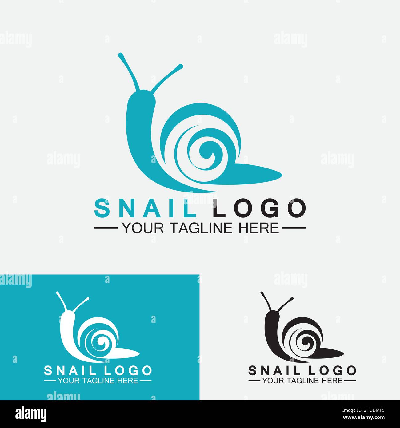 Modèle logo escargot illustration de l'icône vectorielle Image ...