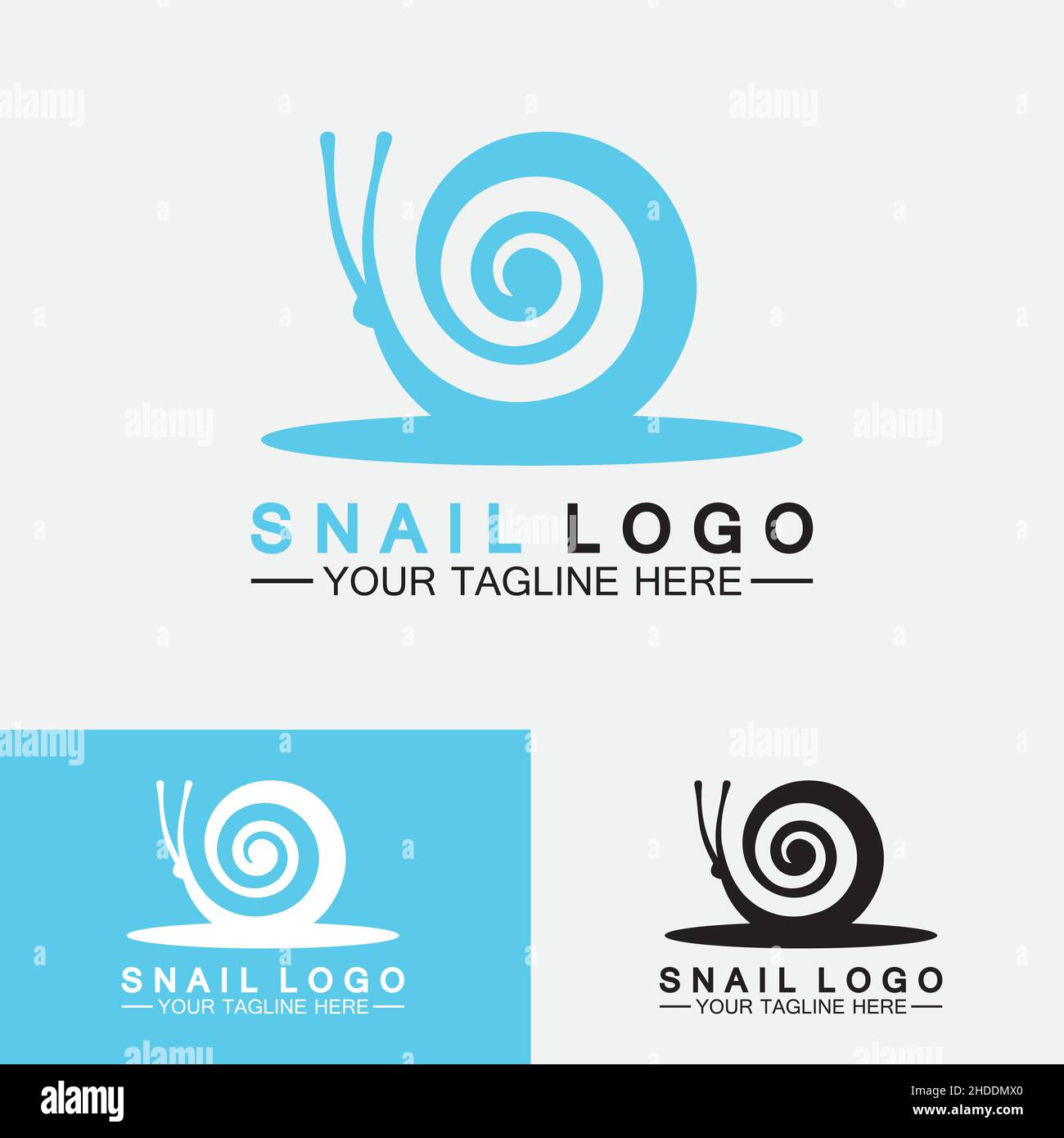 Modèle logo escargot illustration de l'icône vectorielle Image ...