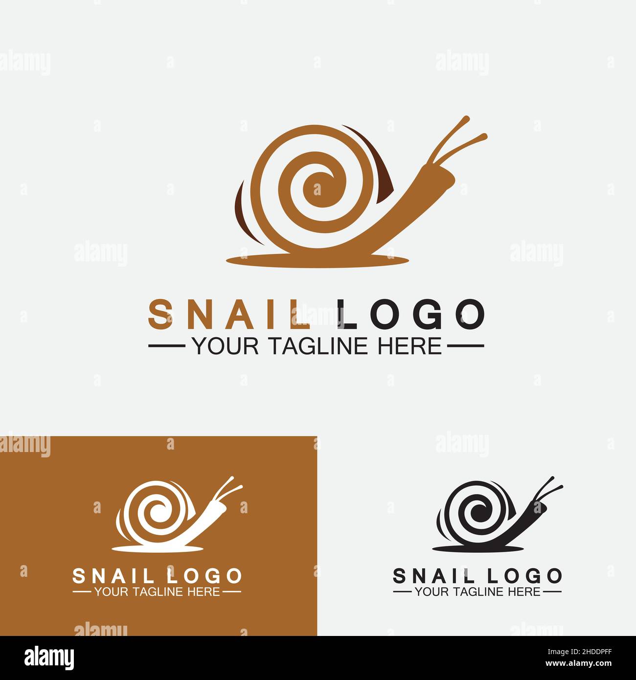 Modèle logo escargot illustration de l'icône vectorielle Image ...