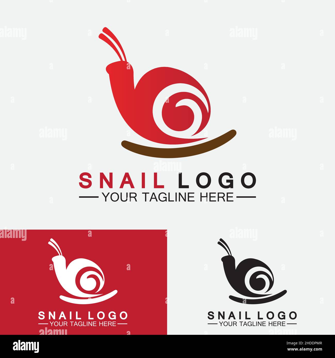 Modèle logo escargot illustration de l'icône vectorielle Image ...