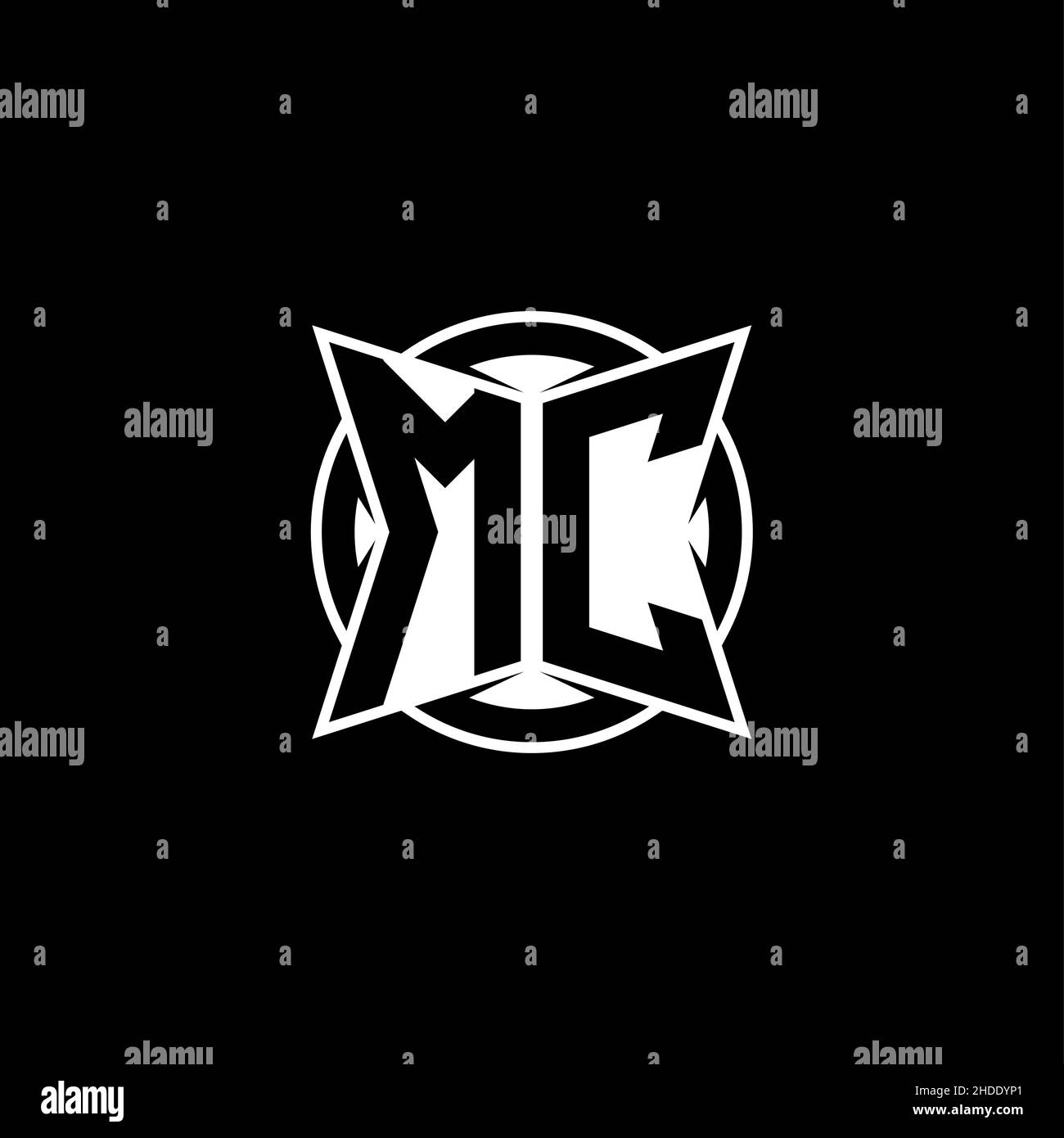Lettre du logo MC Monogram au design simple et moderne.Logo rond ...