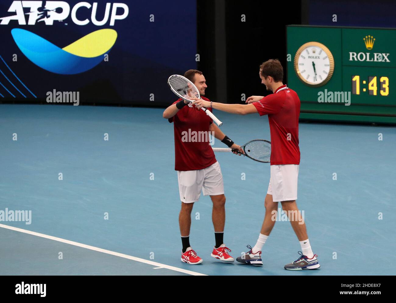 Tennis - coupe ATP - Parc olympique de Sydney, Sydney, Australie - le 6 janvier 2022 Daniil ...