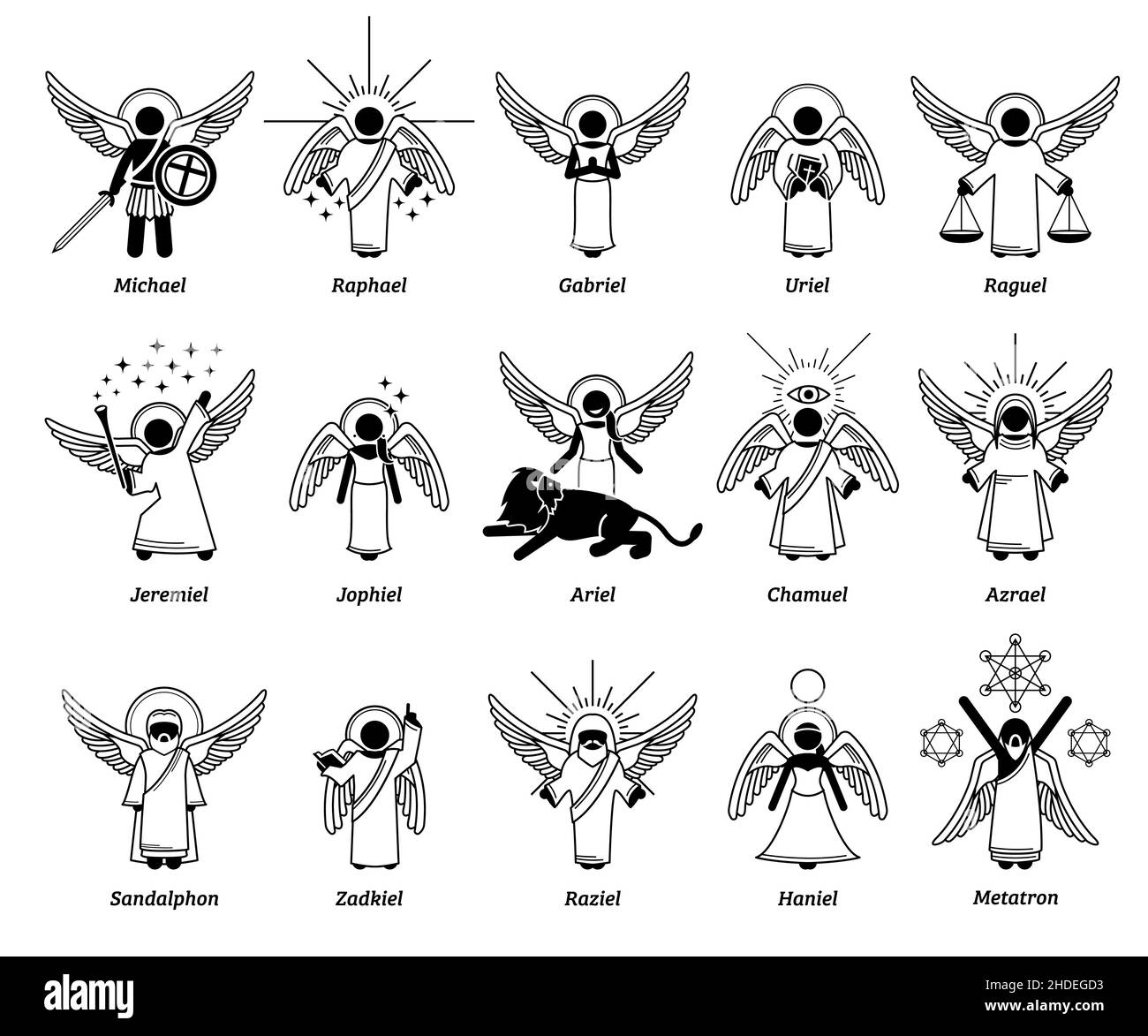 Dieu archange, anges, chérubins chérubins, et saint.Les illustrations ...