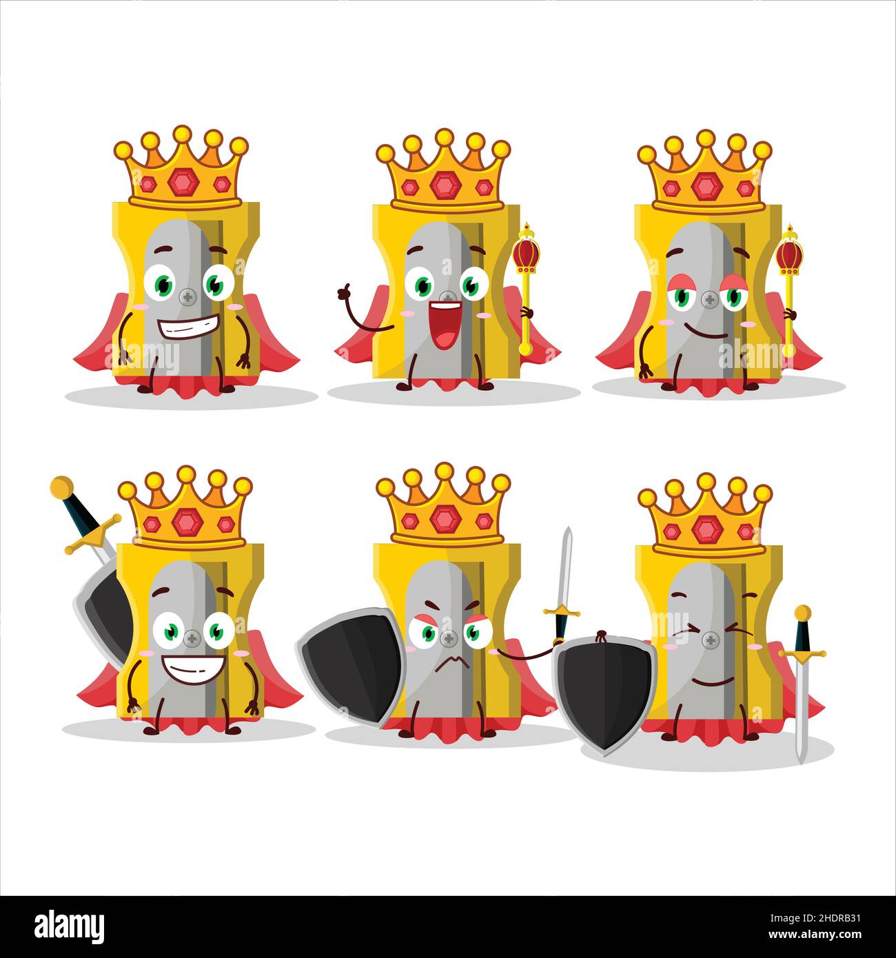 Un personnage de dessin animé charismatique King Yellow crayon taille ...