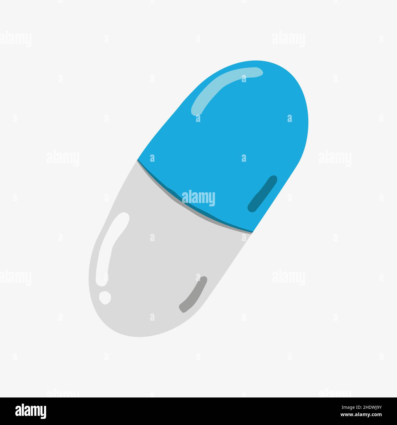 Capsule Doodle.Icône de style dessin animé d'une pilule Image ...