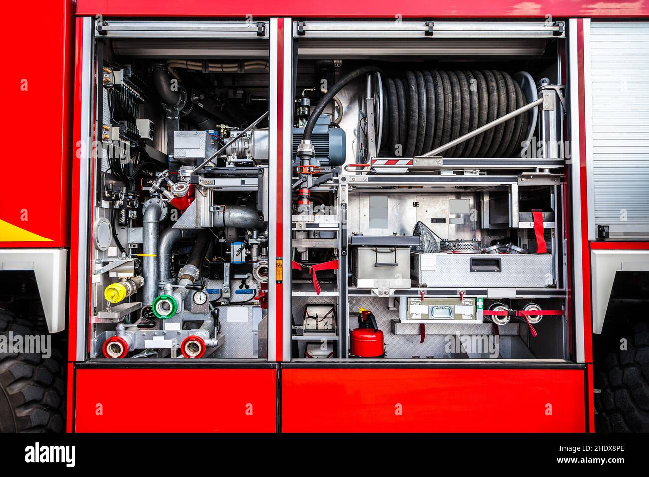 équipement, service d'incendie, moteur d'incendie, équipements ...