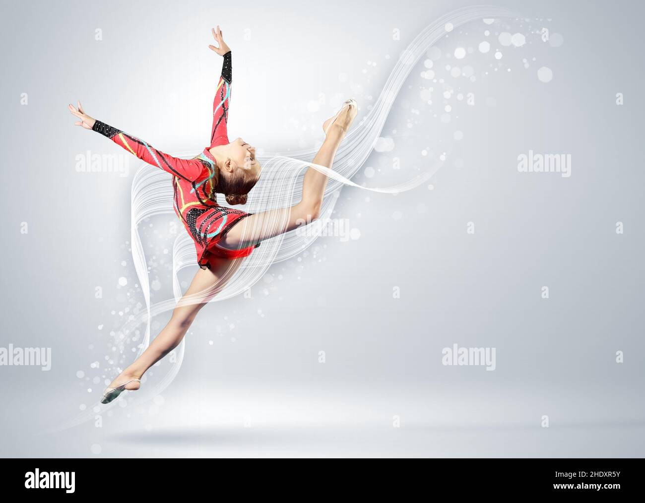 athlétique, gymnaste, saut en fente, athlétisme, gymnastes Photo Stock ...