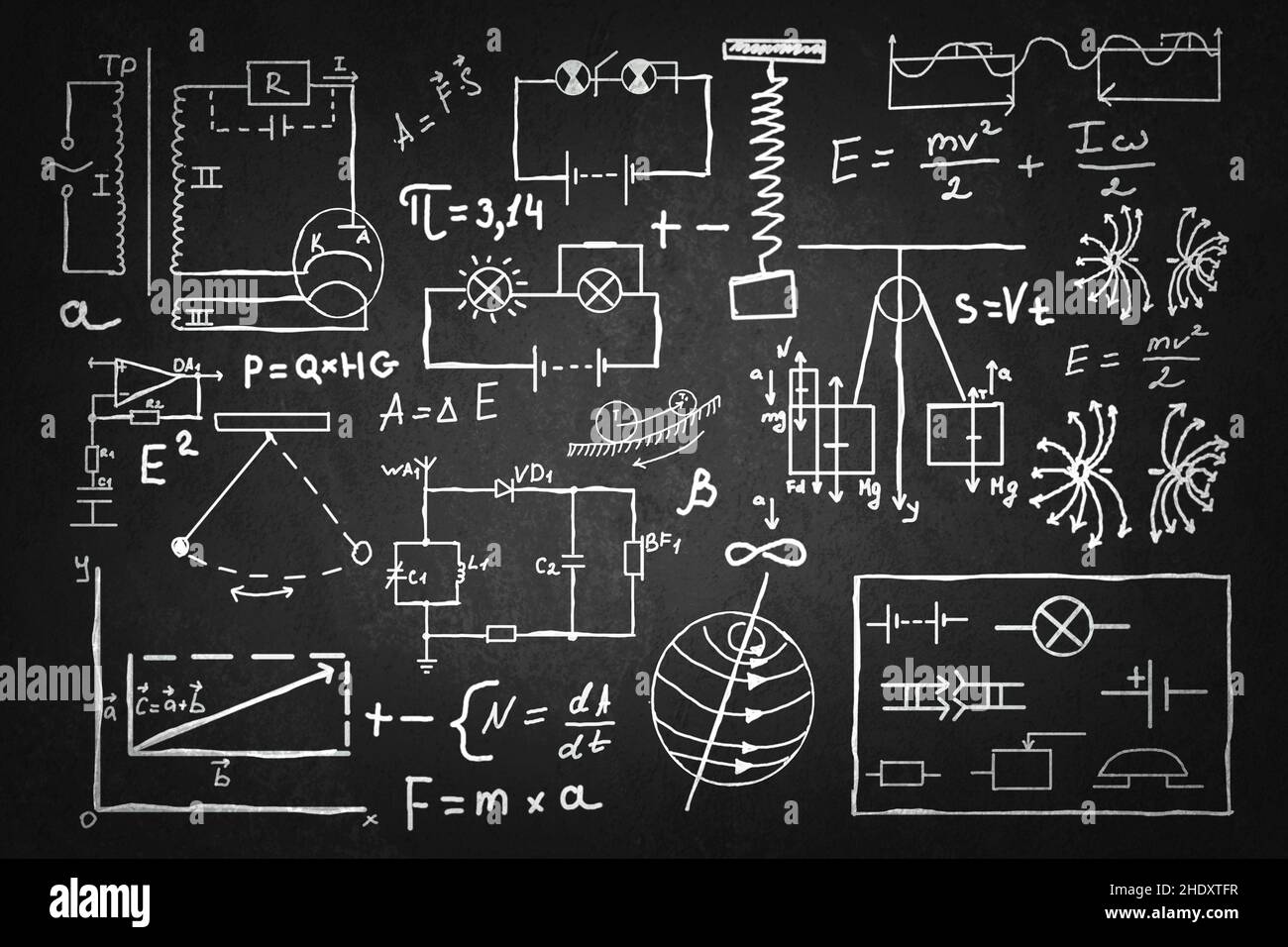 électricité, physique, formule, électrique, électricité,physique ...