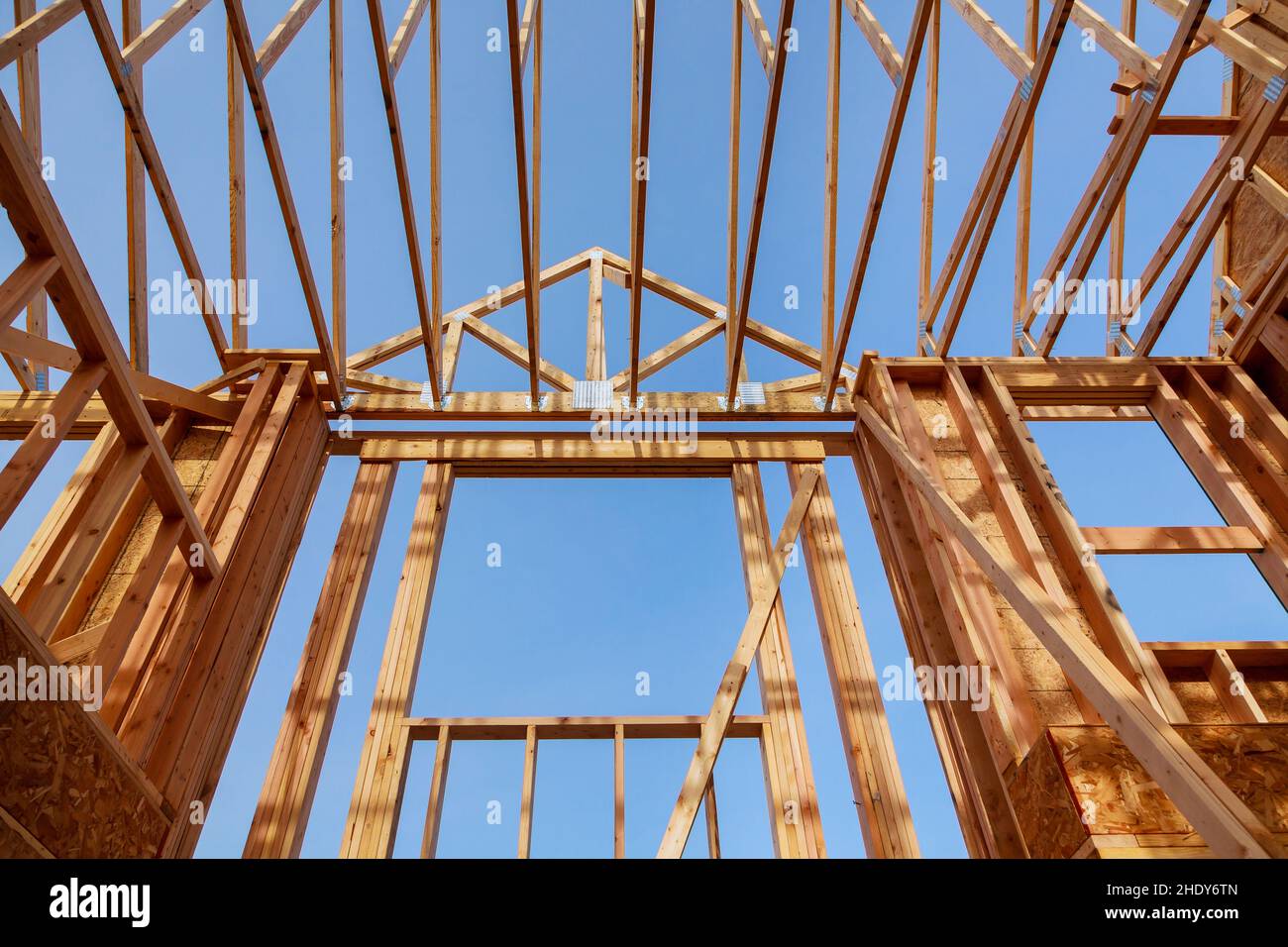 Poutres, structure, maison en bois, construction en bois, poutre ...