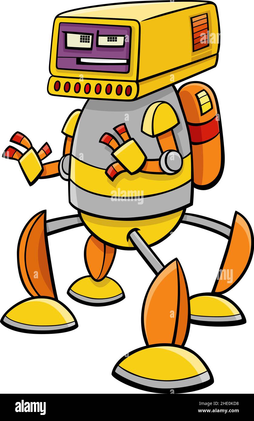 Illustration de dessin animé d'un robot ou d'un personnage de fantaisie ... Illustration de dessin animé d'un robot ou d'un personnage de fantaisie ...