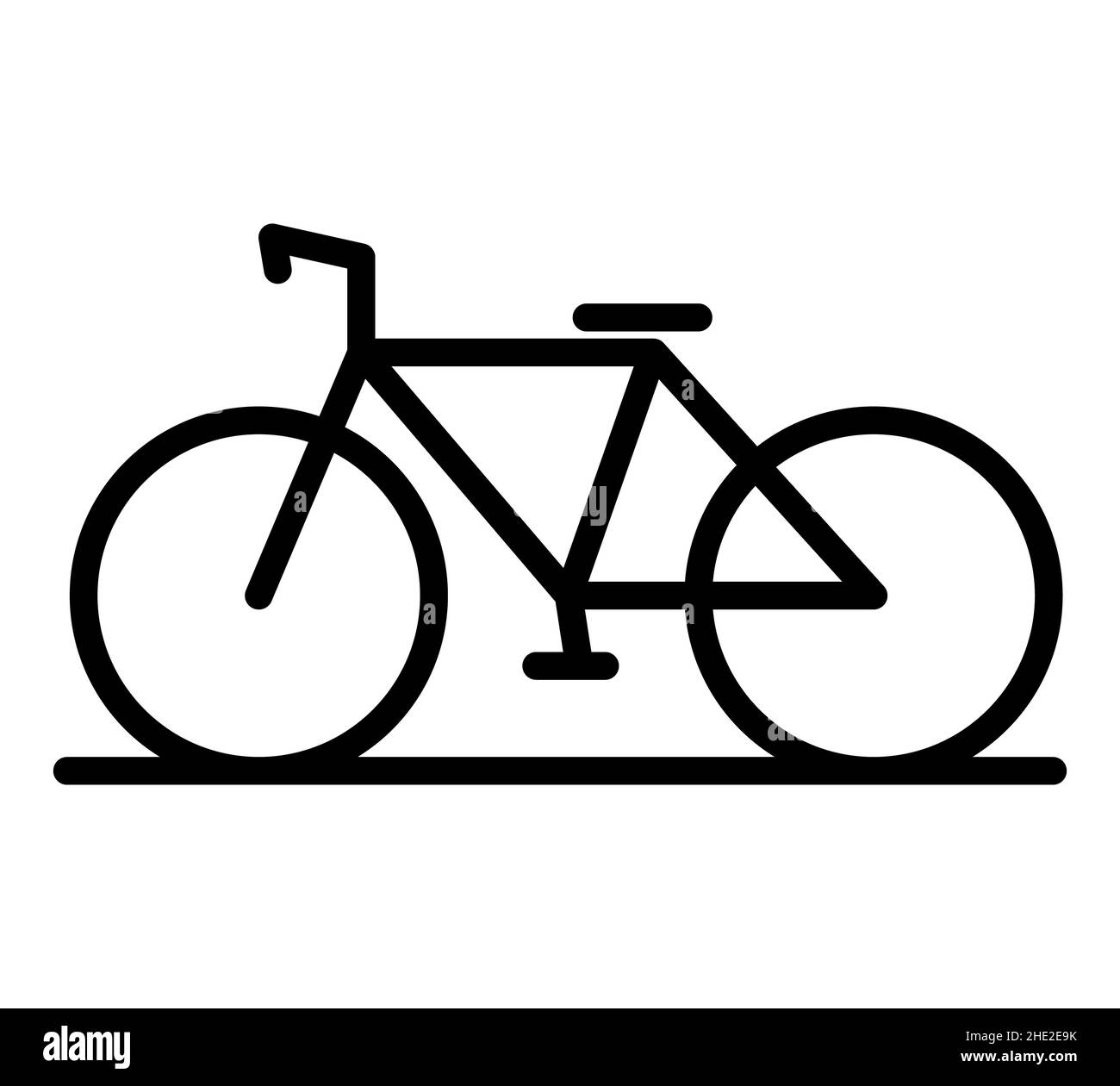 Icône de vélo à plat. Pictogramme pour le Web. Trait. Isolé sur fond ...
