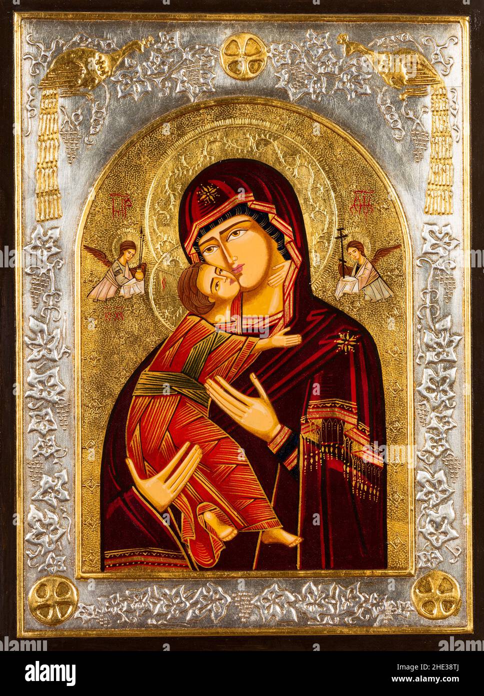Byzantine icon of virgin mary Banque de photographies et d’images à ...