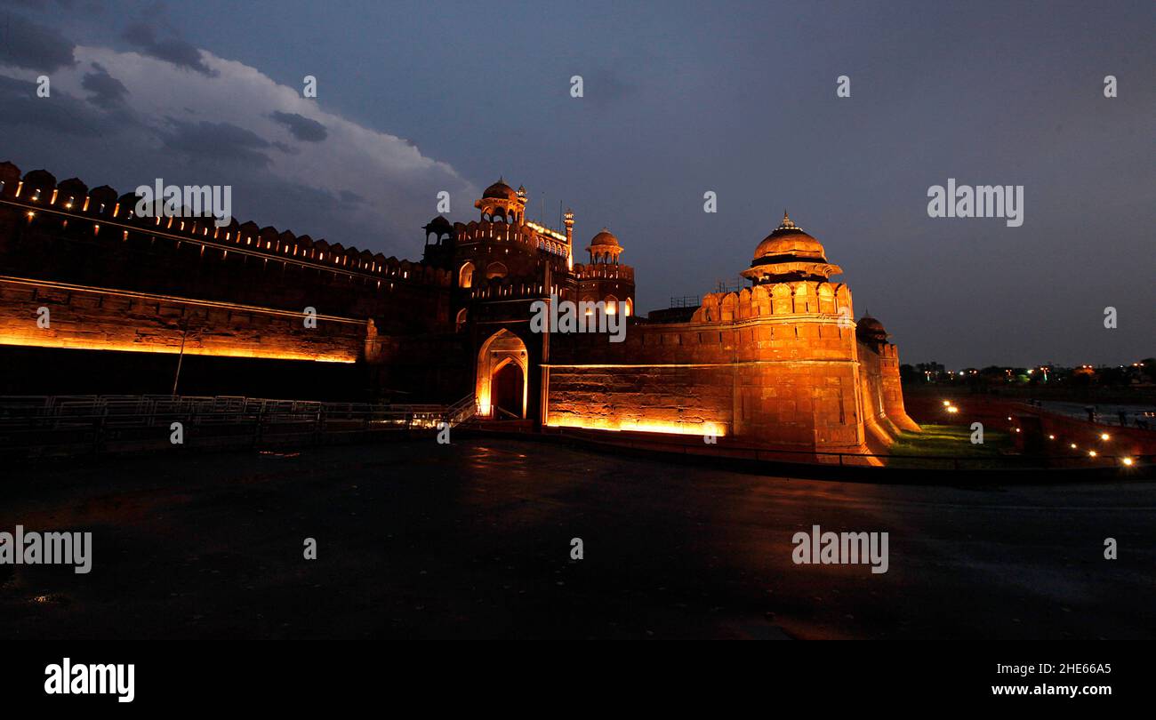 Une vue générale du fort Rouge histologique, Delhi.Red fort est dans la ...