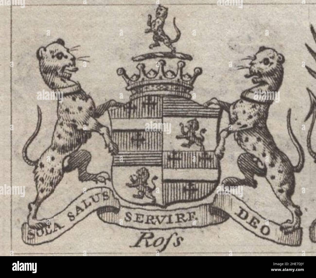 Antique historique 18th Century gravure heraldy armoiries, écusson ...