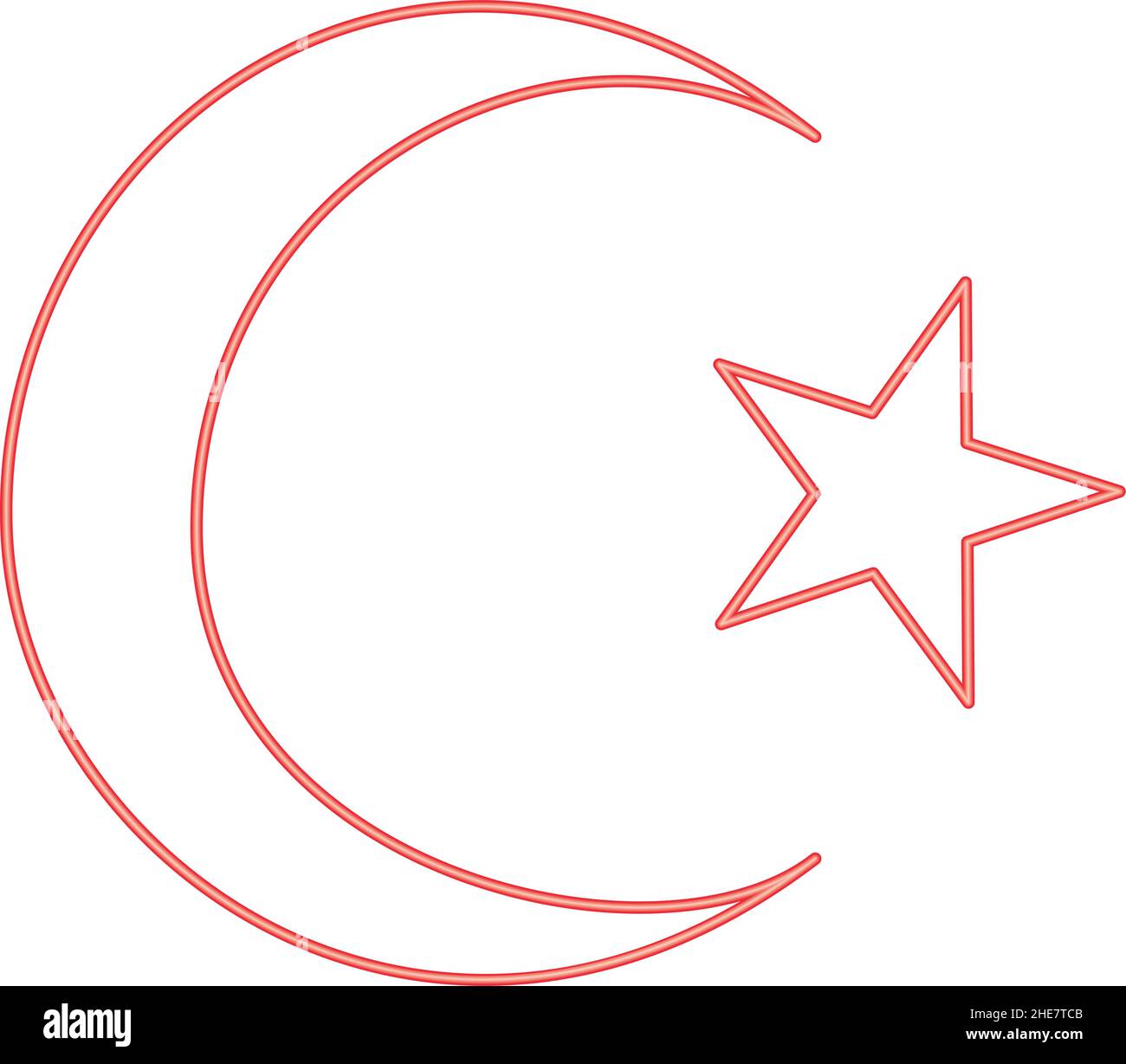 Symbole Du Croissant De Religion Musulmane Banque d'images vectorielles ...