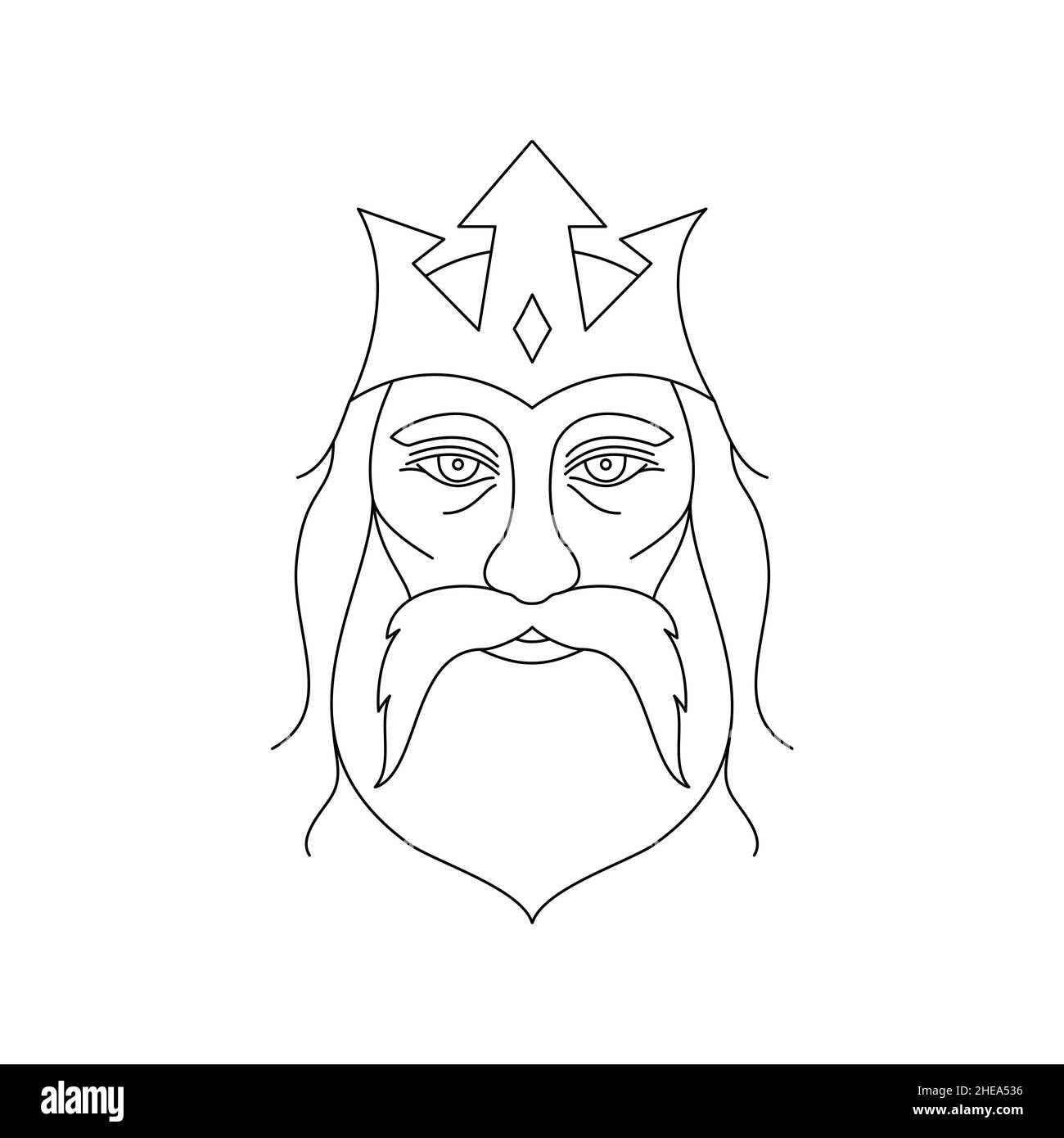 Poseidon dieu grec dessin Banque de photographies et d’images à haute ...