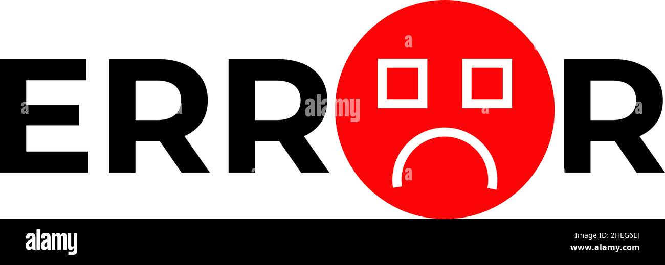 Message d'erreur icône symbole vecteur logo design Image Vectorielle ...