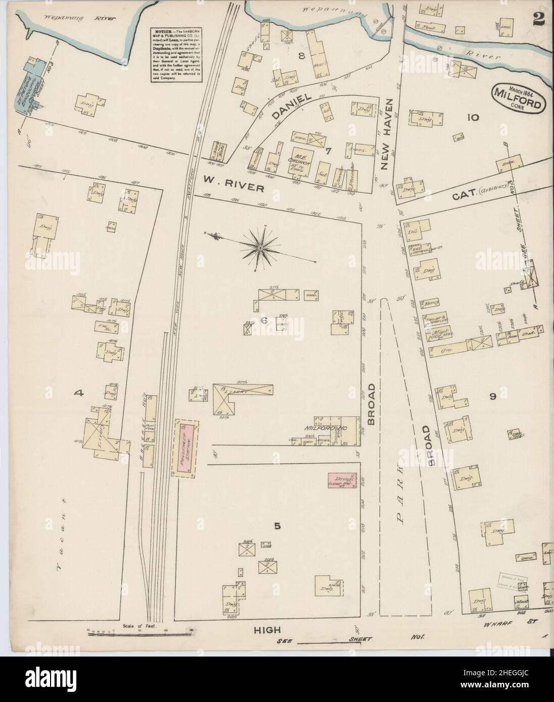 Nouvelle carte de milford Banque de photographies et d’images à haute ...