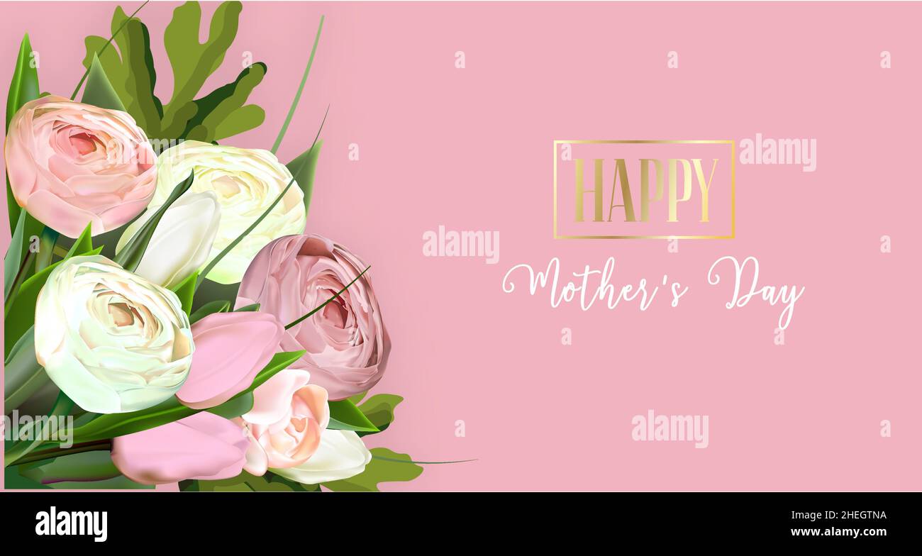 Modèle de carte de vœux pour la fête des mères. Maquette de carte ...
